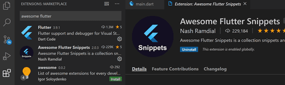 Flutter VSCode extensions | Sumith Parambat Damodaran